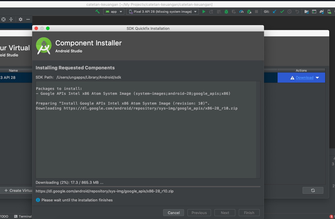 Missing system image Android Studio solution Missing system image Android Studio solution
