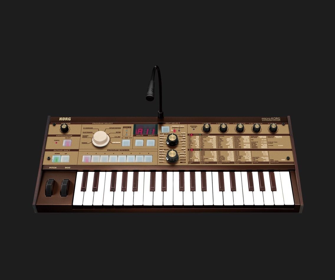 MATRIXSYNTH: Black & Gold KORG MicroKorg with Original Box