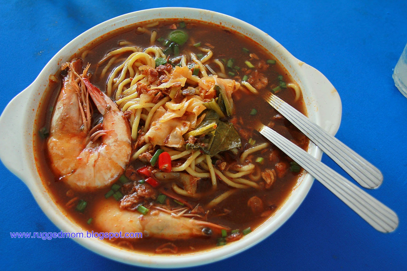 Mi udang sedap di Pulau Aman