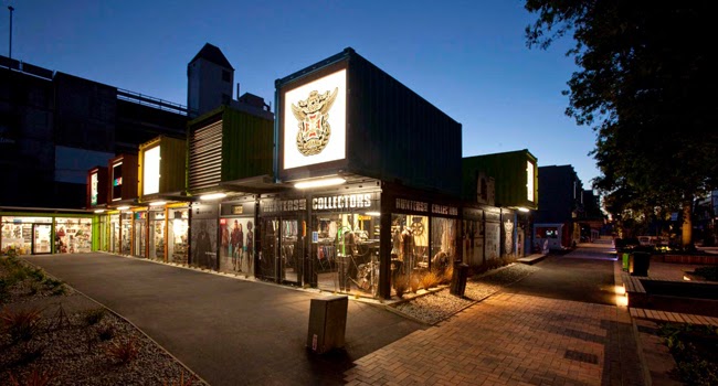 Shipping containers as retail.