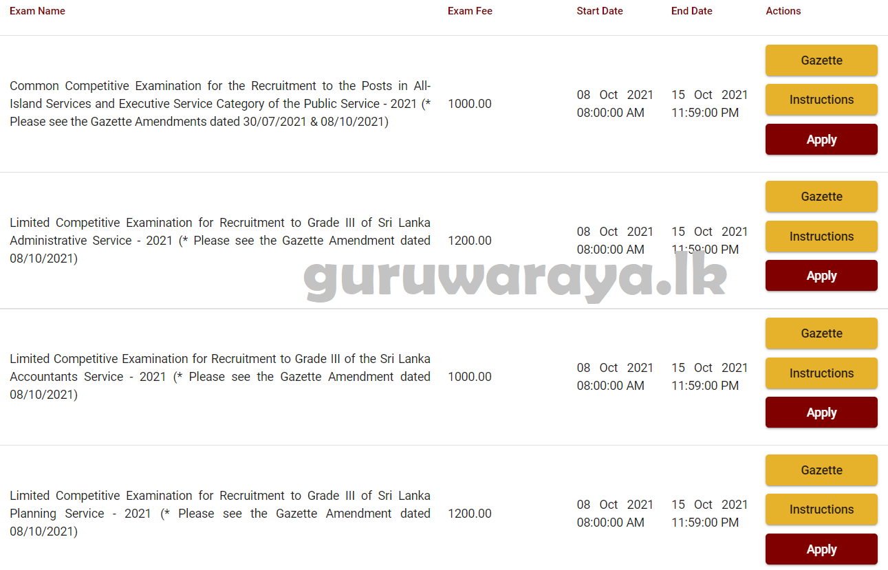 Closing date Extended for Competitive Exams (Open and Limited) - Teacher