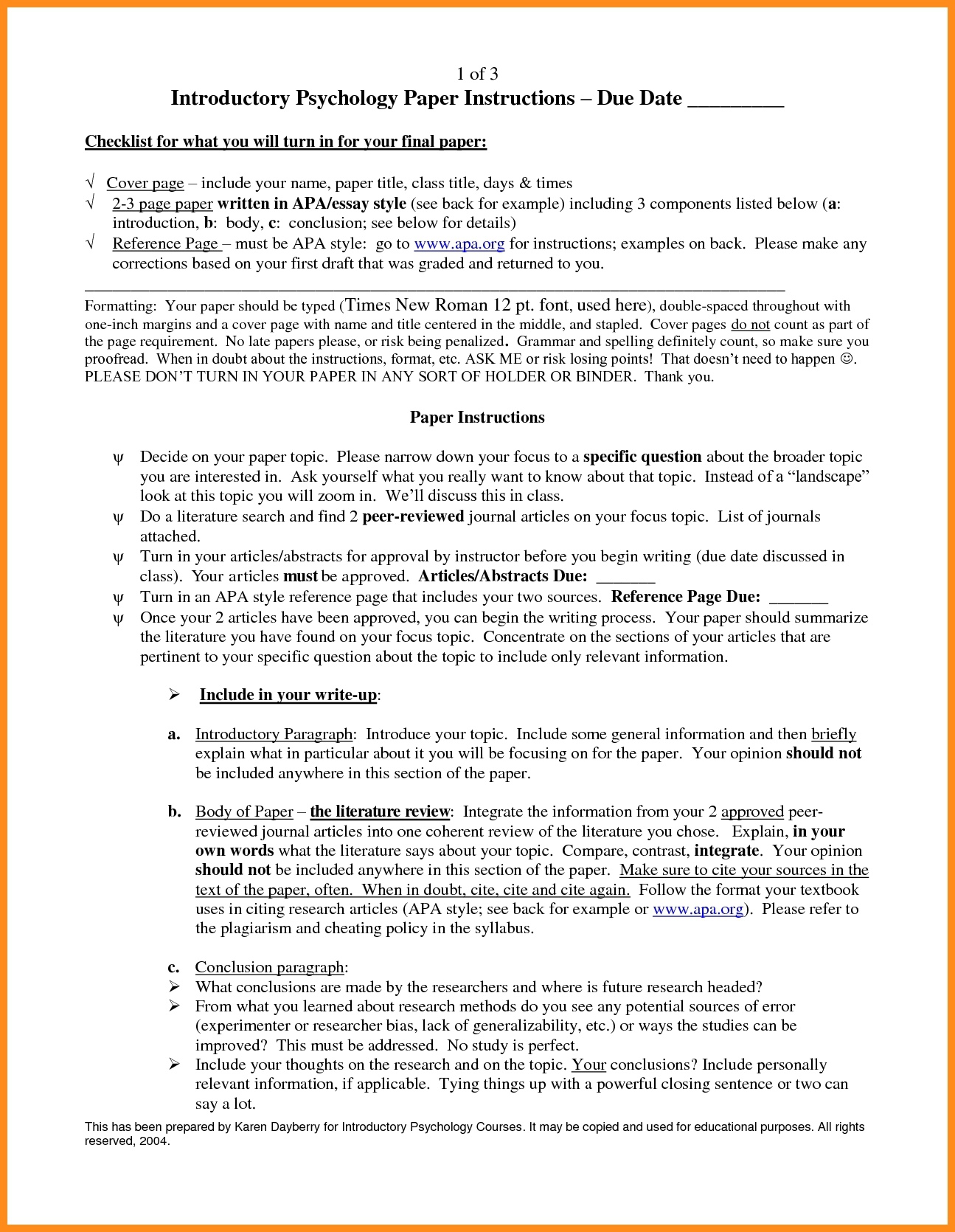 Introduction Paragraph Example Apa - Birthday Letter