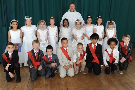 Our Lady of Lourdes & St Bernadette: First Communion Group Photos