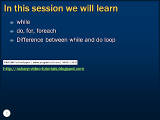Sql server, .net and c# video tutorial: Part 13 – Loops in C# - while loop