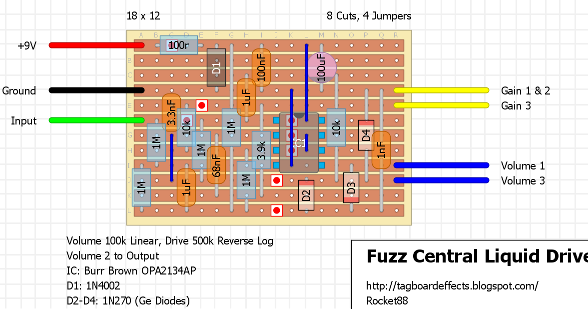 Guitar FX Layouts: Fuzz Central Liquid Drive