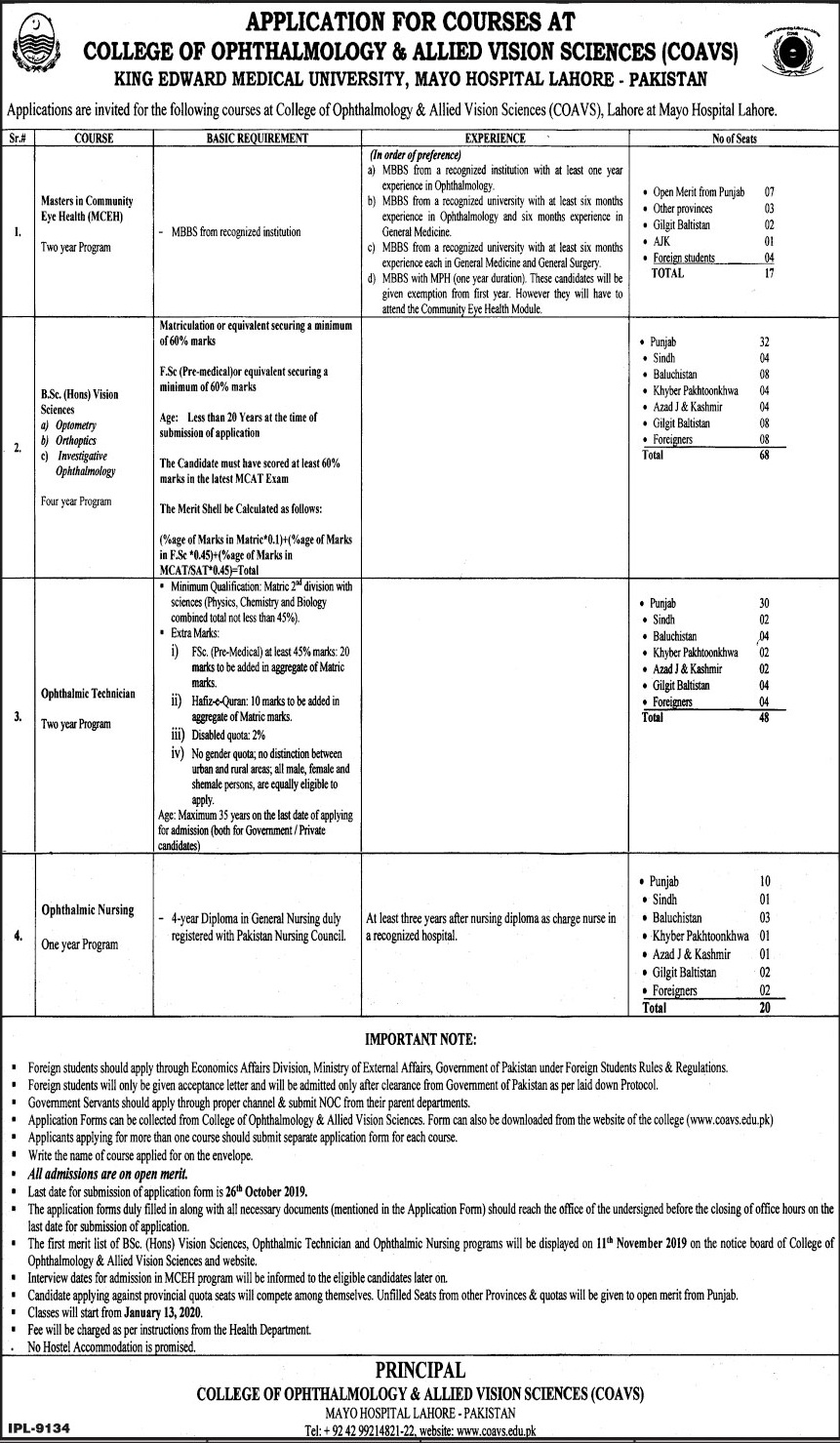 Admission open for BS Nursing Genric/Post RN