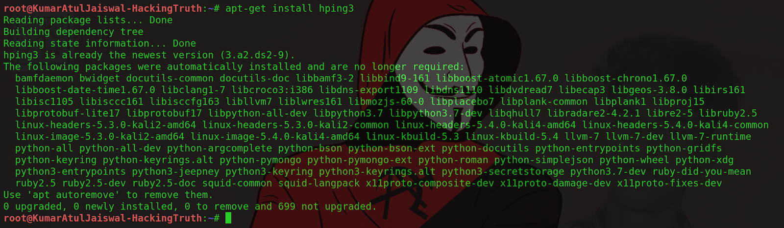 how to install hping3 in linux