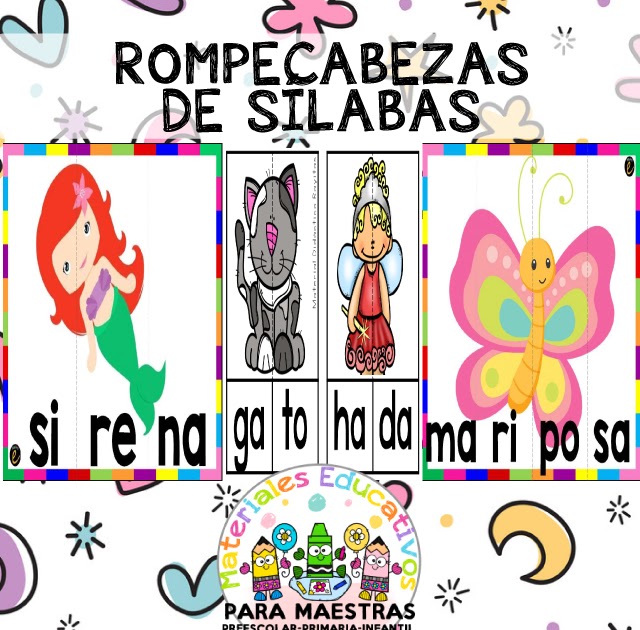 Rompecabezas de Sílabas | Materiales Educativos para Maestras