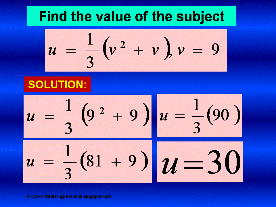 TIP BELAJAR MATEMATIK TIPS FOR LEARNING MATHEMATICS FIND THE VALUE