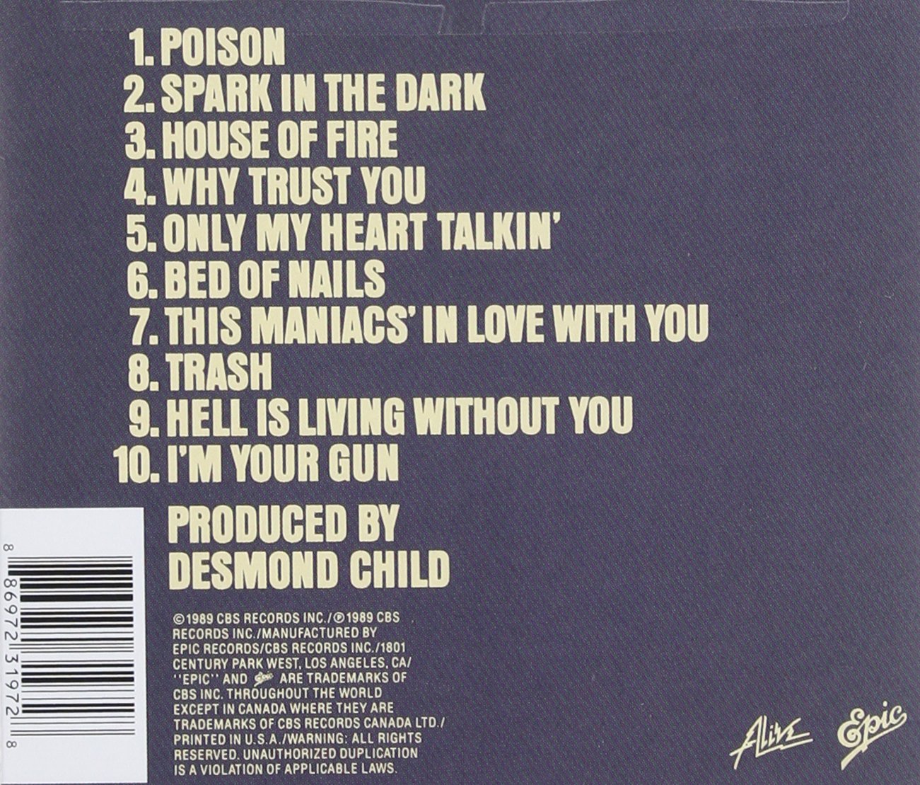 Classic Rock Covers Database: Alice Cooper - Trash (1989)