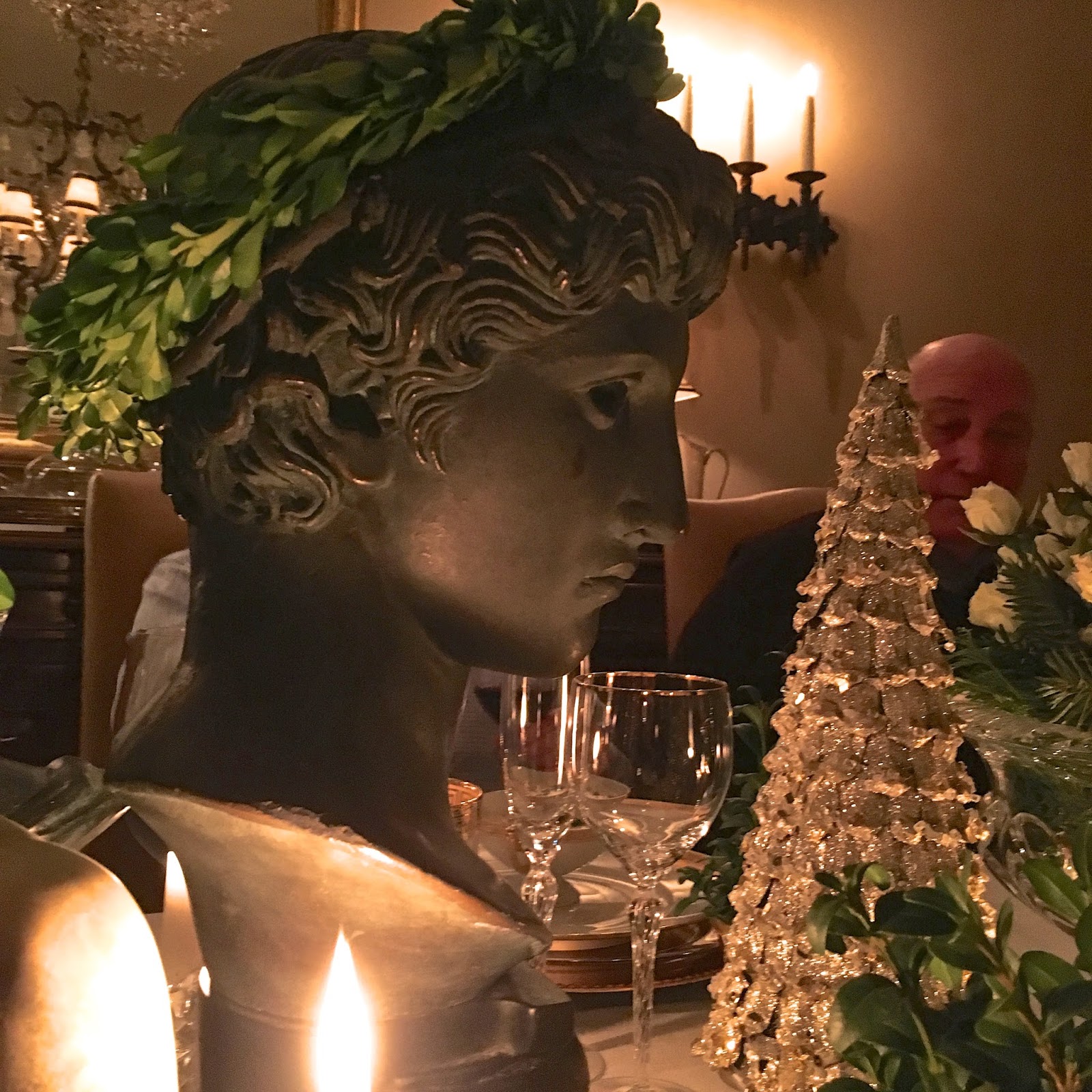 vignette design: A Greek Inspired Christmas Tablescape