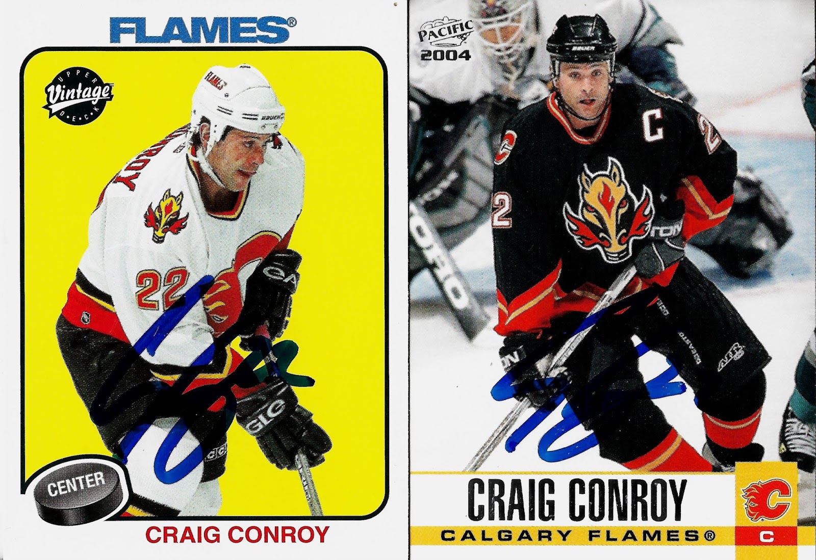 Hell's Valuable Collectibles: Craig Conroy: Two Autographed Cards