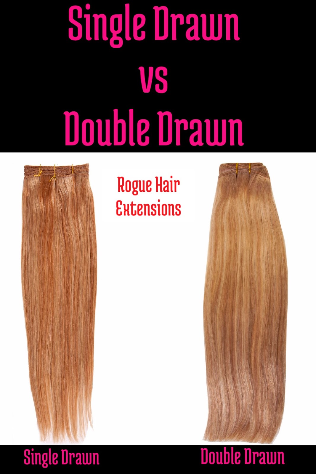 ROGUE Hair Extensions: Single Drawn Vs Double Drawn