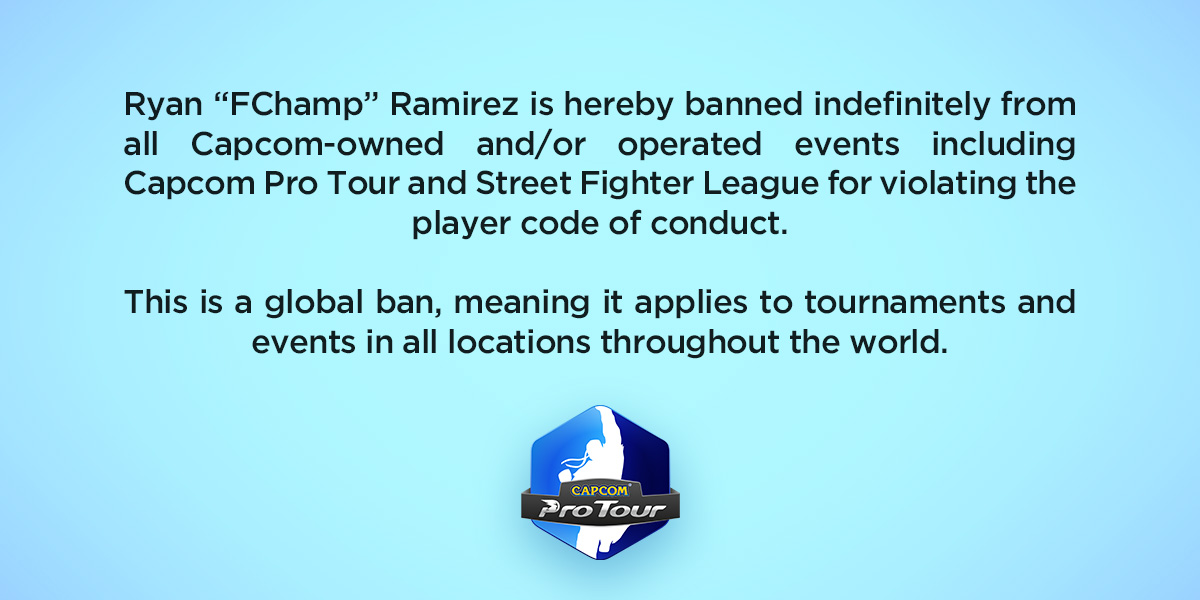 Ryan 'Filipino Champ' é banido de torneios oficiais da Capcom - GameBlast