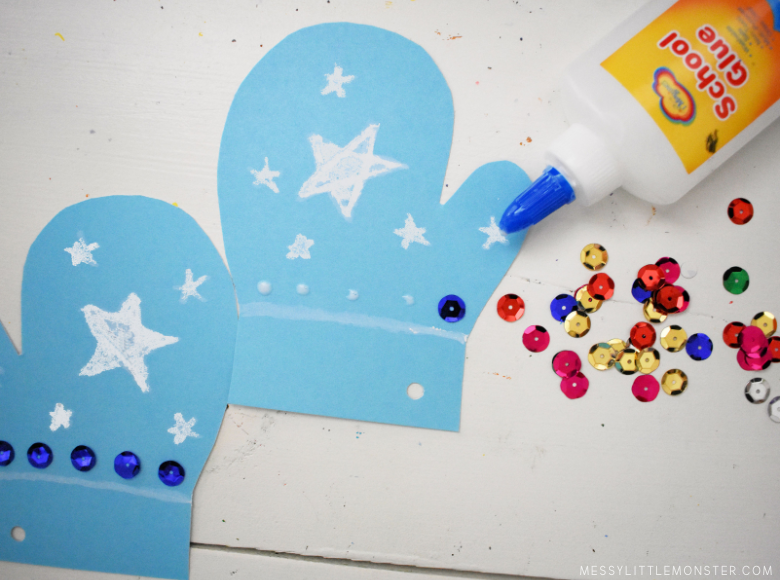 Mitten Template and Easy Mitten Craft Idea - Messy Little Monster