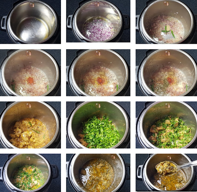 Instant Pot Spinach Gosht / How to Make Palak-Goat Curry - Aaichi Savali