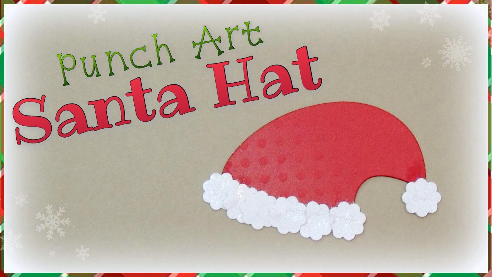 Craftie Kaleidoscope : Punch Art Santa Hat