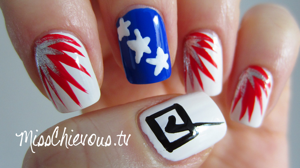 Julia Graf: USA Election Nails Tutorial