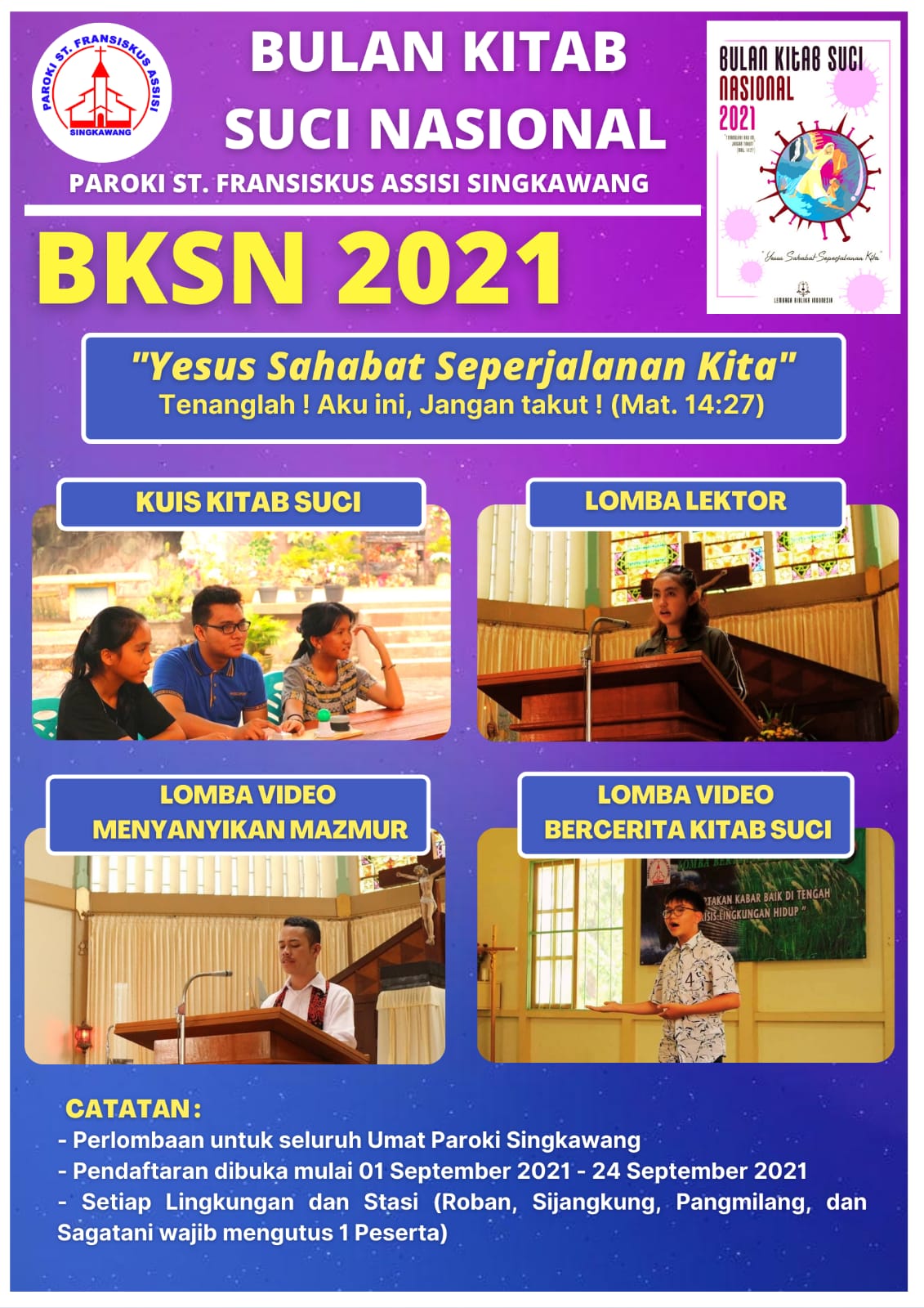Bulan Kitab Suci Nasional (BKSN) 2021 Paroki Singkawang ~ PAROKI SINGKAWANG