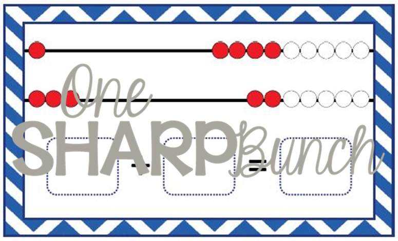 Rekenrek Freebie & Number Talks - One Sharp Bunch