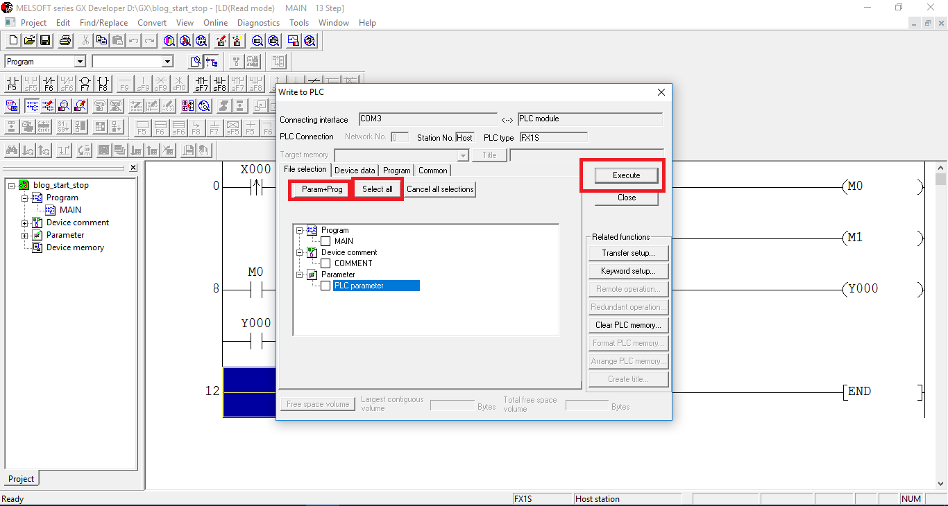 Cara Download dan Upload PLC Mitsubishi dengan GX-Developer – Blog0listrik