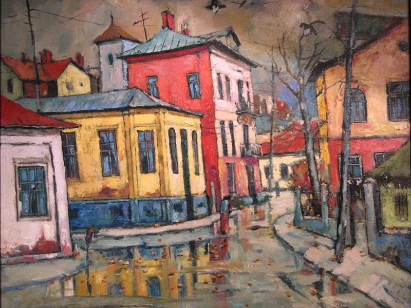 David Croitor, 1958 | Old street of Bucharest | Tutt'Art@ | Pittura ...