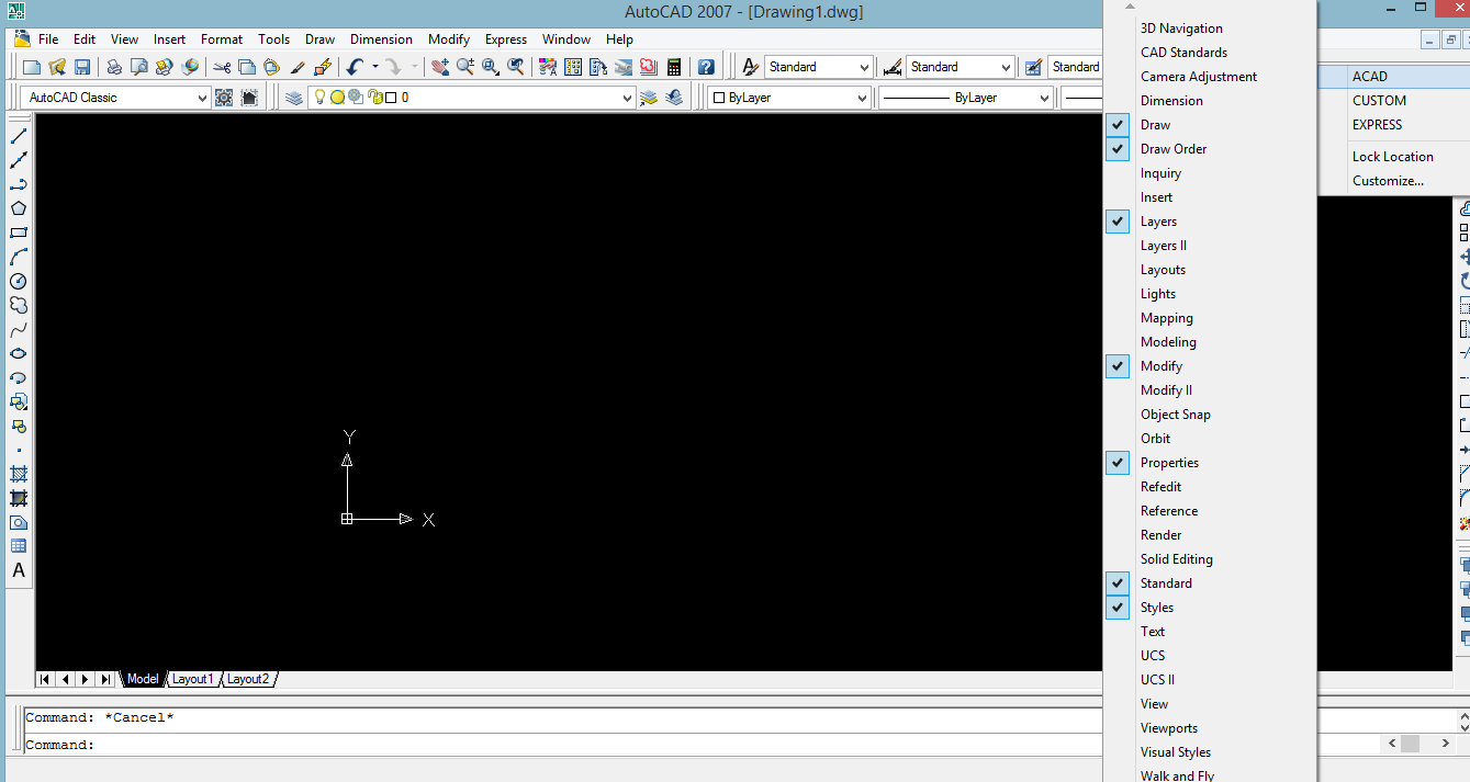 Cara Menampilkan Object Properties Toolbar AutoCAD