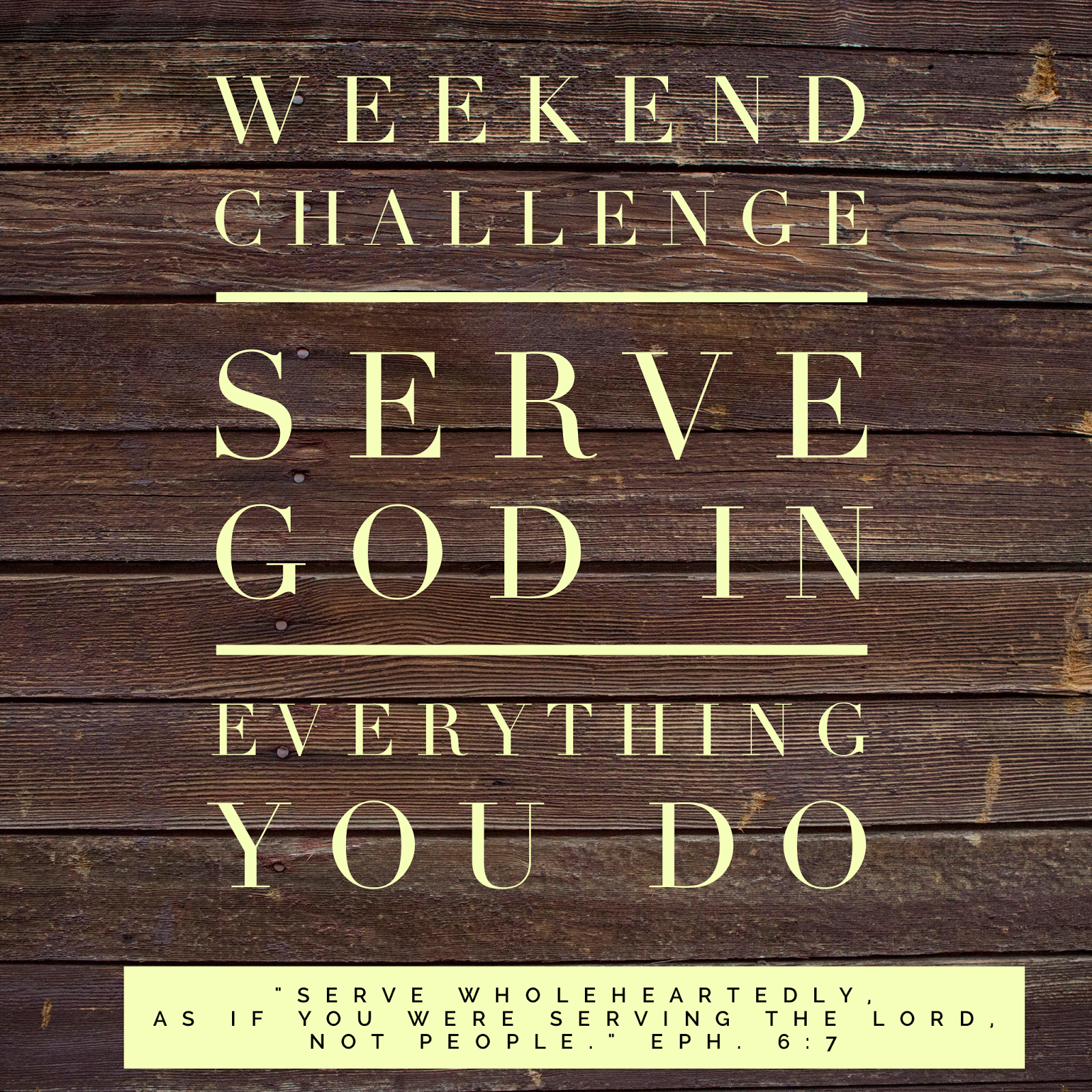 Morning Glory Devotions: Serving God Not Man, Eph. 6:7 - Weekend ...