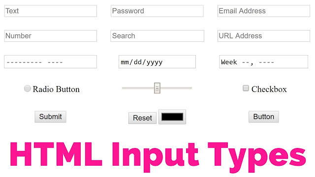 HTML FORMS INPUT TYPES CHAPTER 25 PART THREE