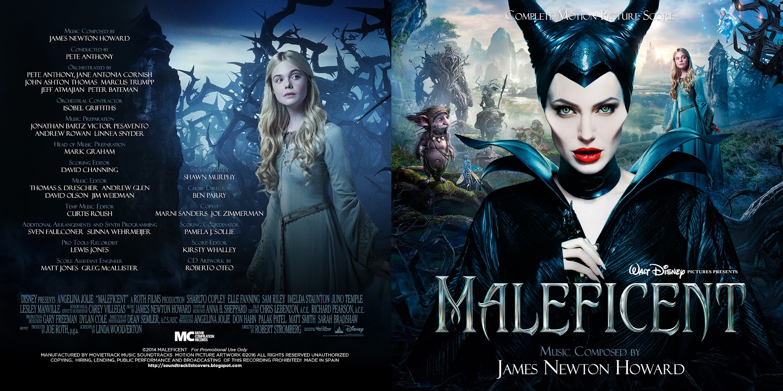 Soundtrack List Covers: Maleficent Complete (James Newton Howard)