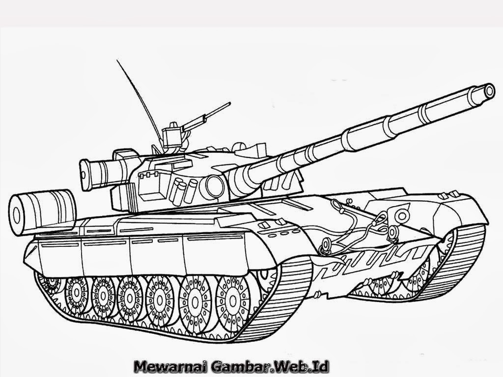 Mewarnai Gambar Mobil Tank | Mewarnai Gambar