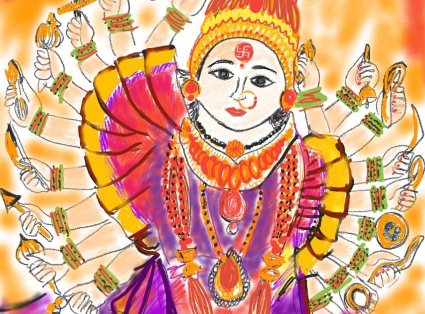 Mothi Aai's digital art by Sejalveera Patil