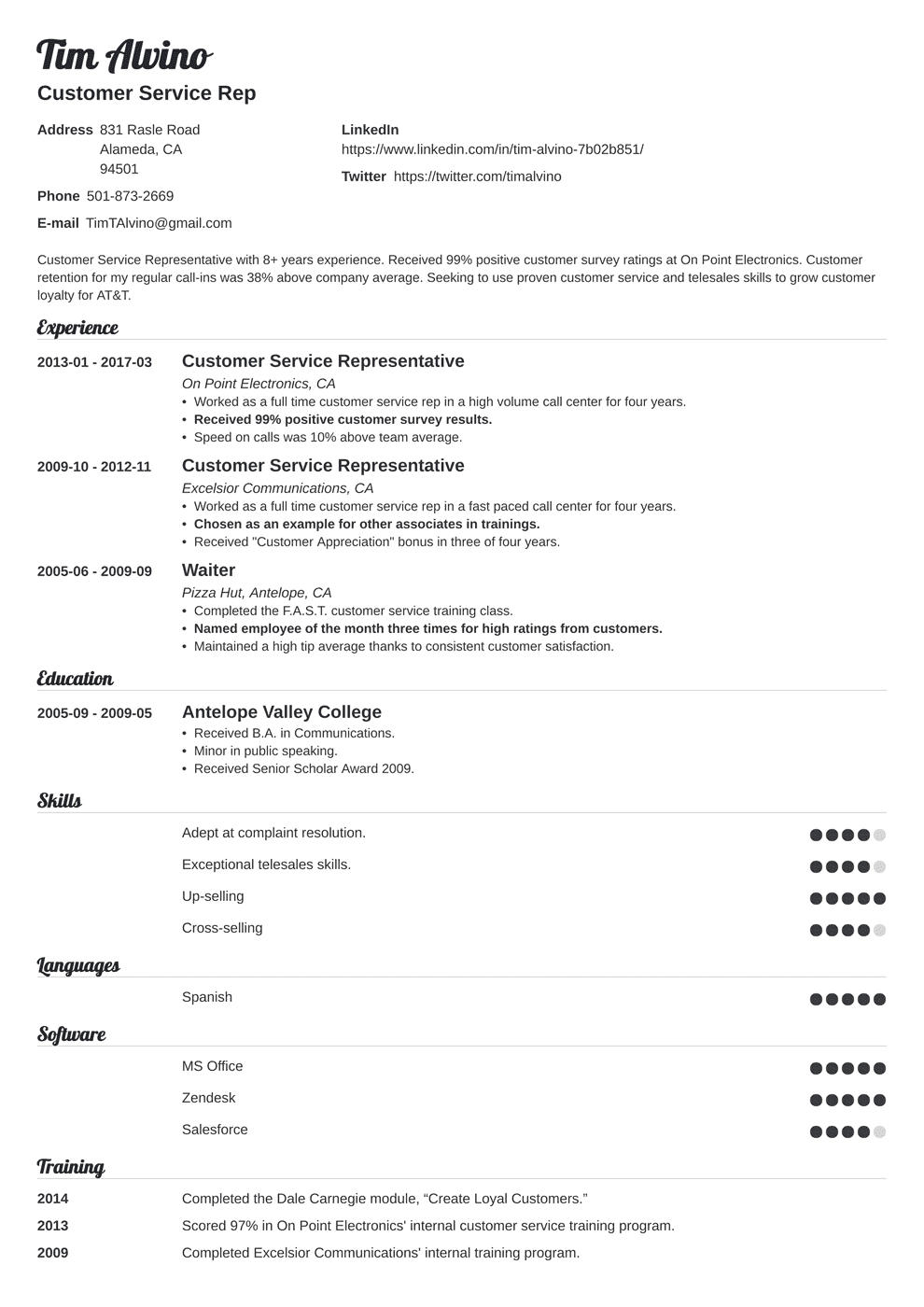 Objective For A Customer Service Resume ~ Certificate Letter