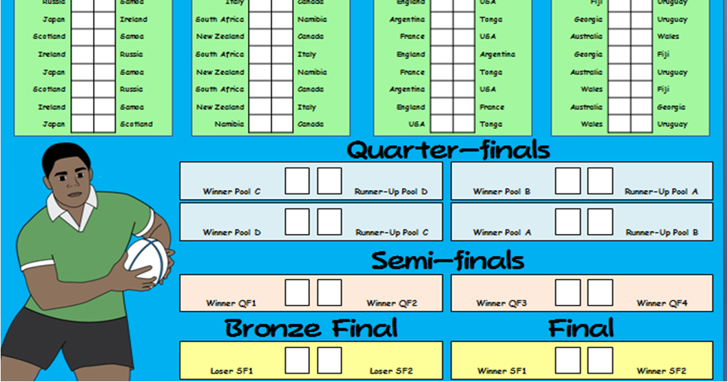 A Crucial Week: Rugby World Cup 2019 Fixtures Wall Calendar