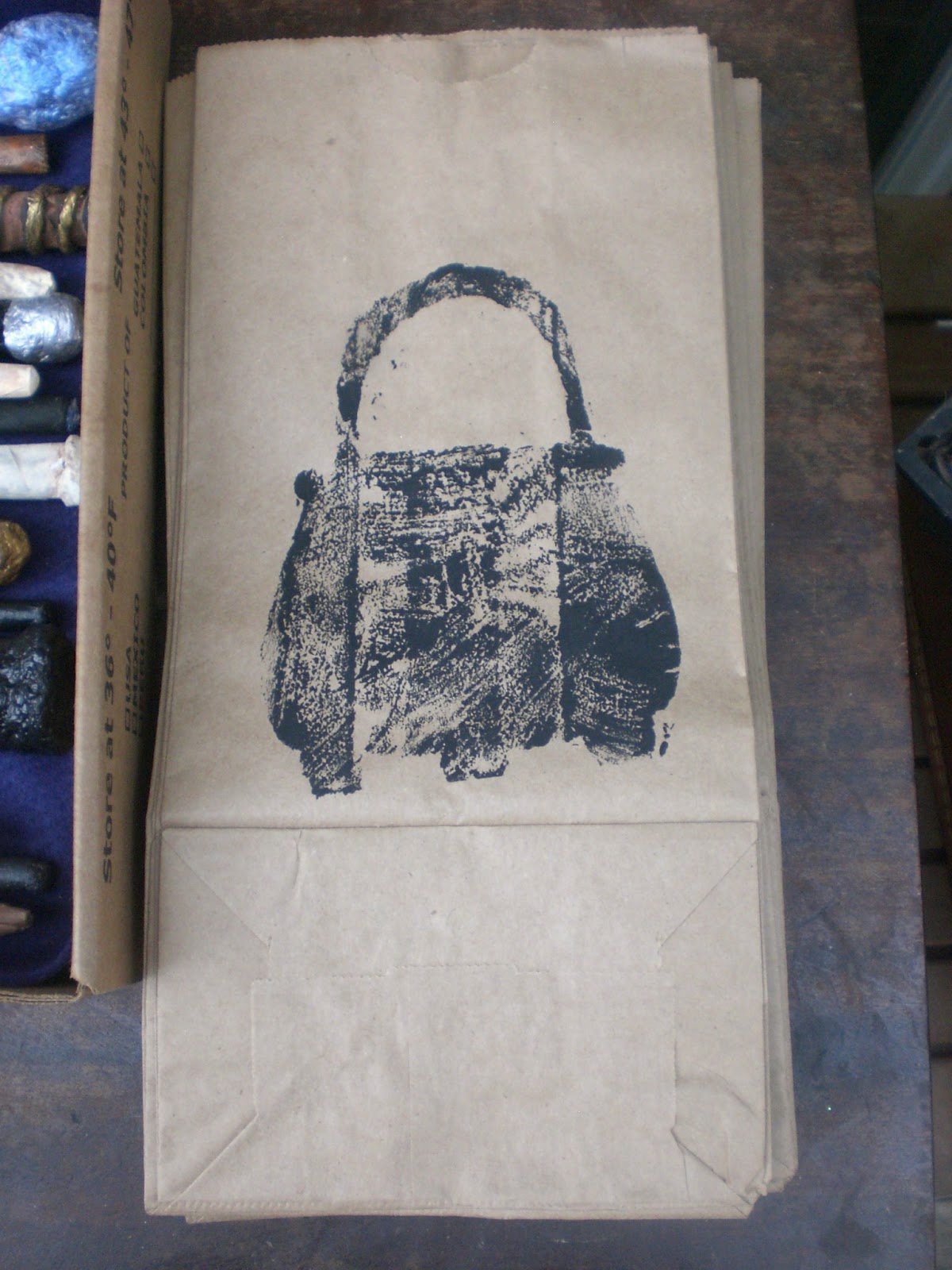 Warrior Girl- Rowena Murillo: Styrofoam Stamped "Cauldron" Gift Bags DIY