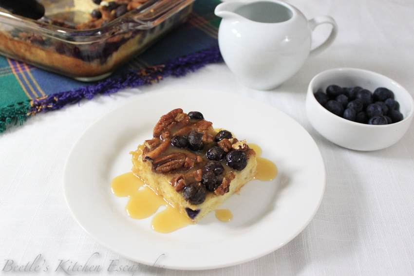 Beetle's Kitchen Escapades: Blueberry Bread Pudding with Baileys Cream ...