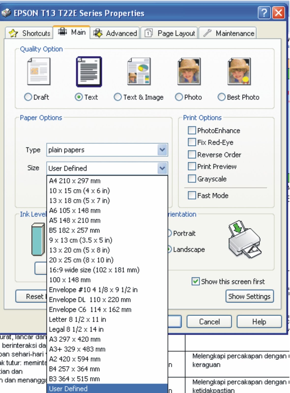 ARTIKEL: TUTORIAL MENCETAK (PRINTING) DENGAN PRINTER EPSON T13 BAGI PEMULA