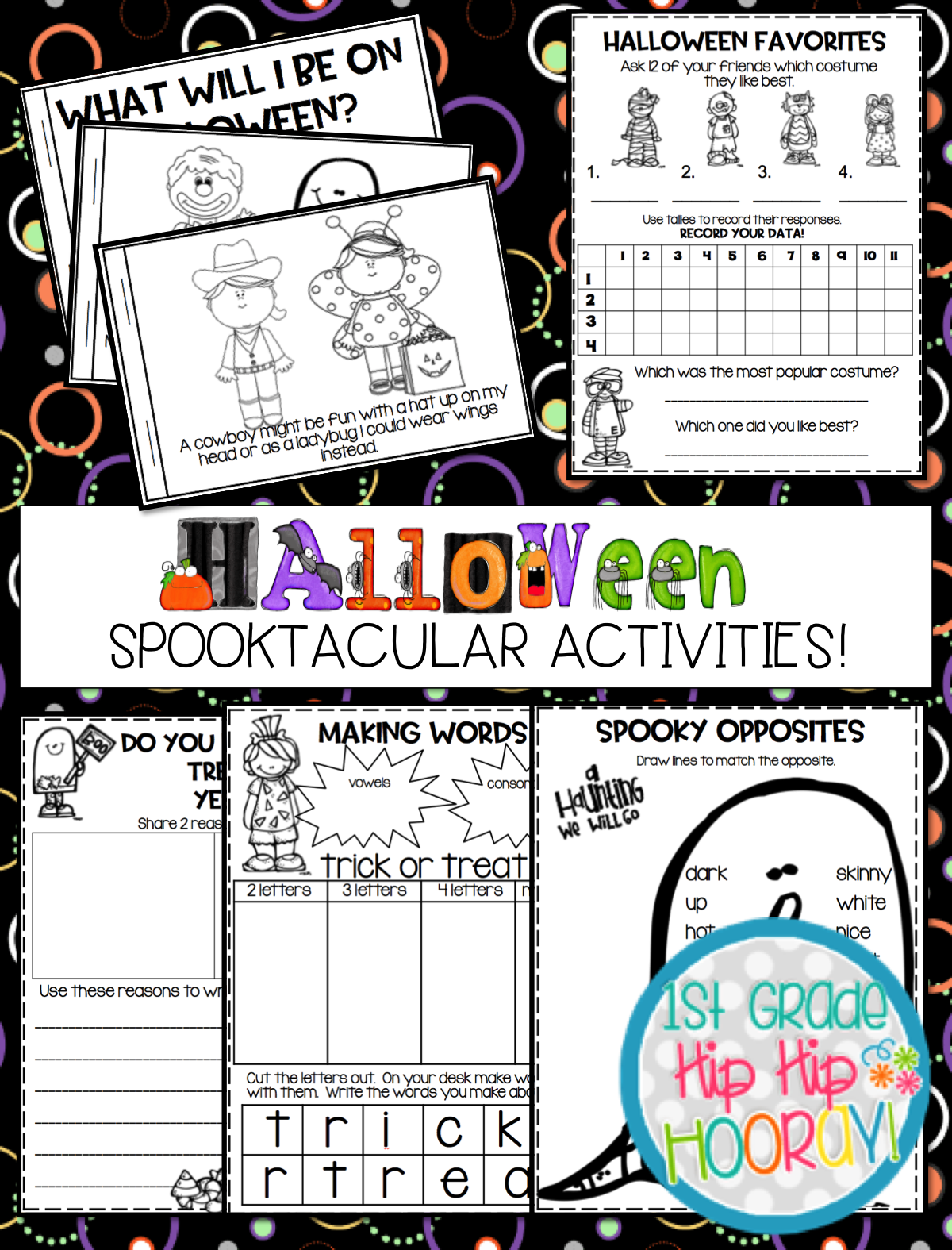 1st Grade Hip Hip Hooray!: Halloween...SPOOKTACULAR Activities!