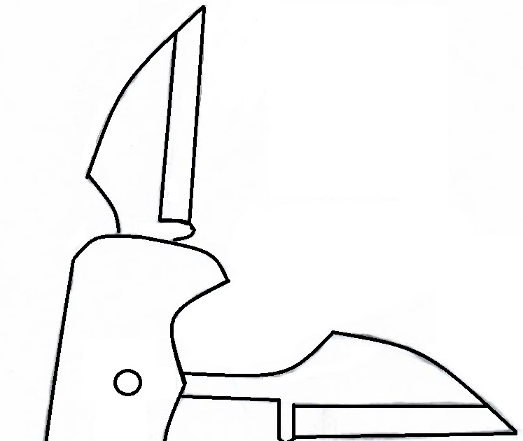 Folding Push Dagger Template