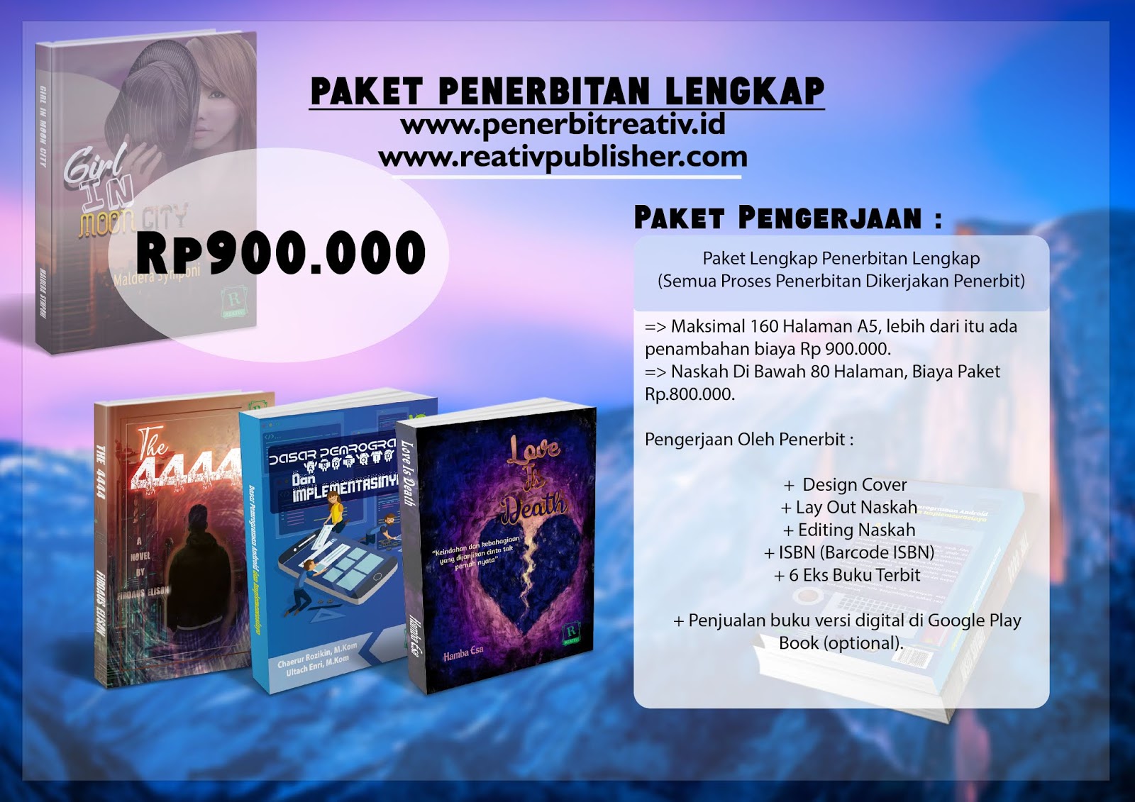 Paket Penerbitan - Reativ Publisher Penerbit Dan Percetakan Buku Terpercaya