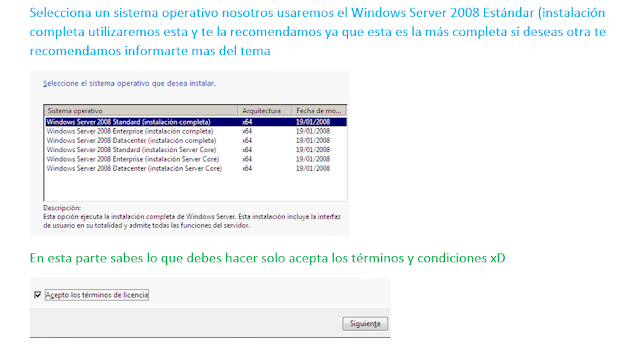 instalación Windows Server 2008