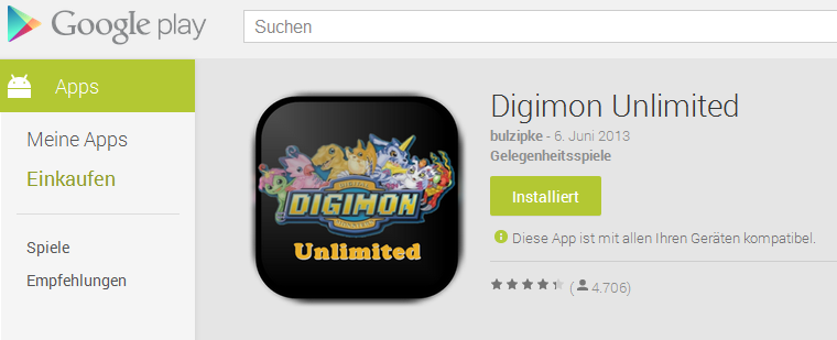 Digimon Digitize: Digimon Unlimited - Smartphone App