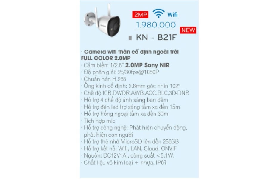 Hướng dẫn kết nối camera Kbone KN-B21F ngoài trời với ứng dụng KBONE ...