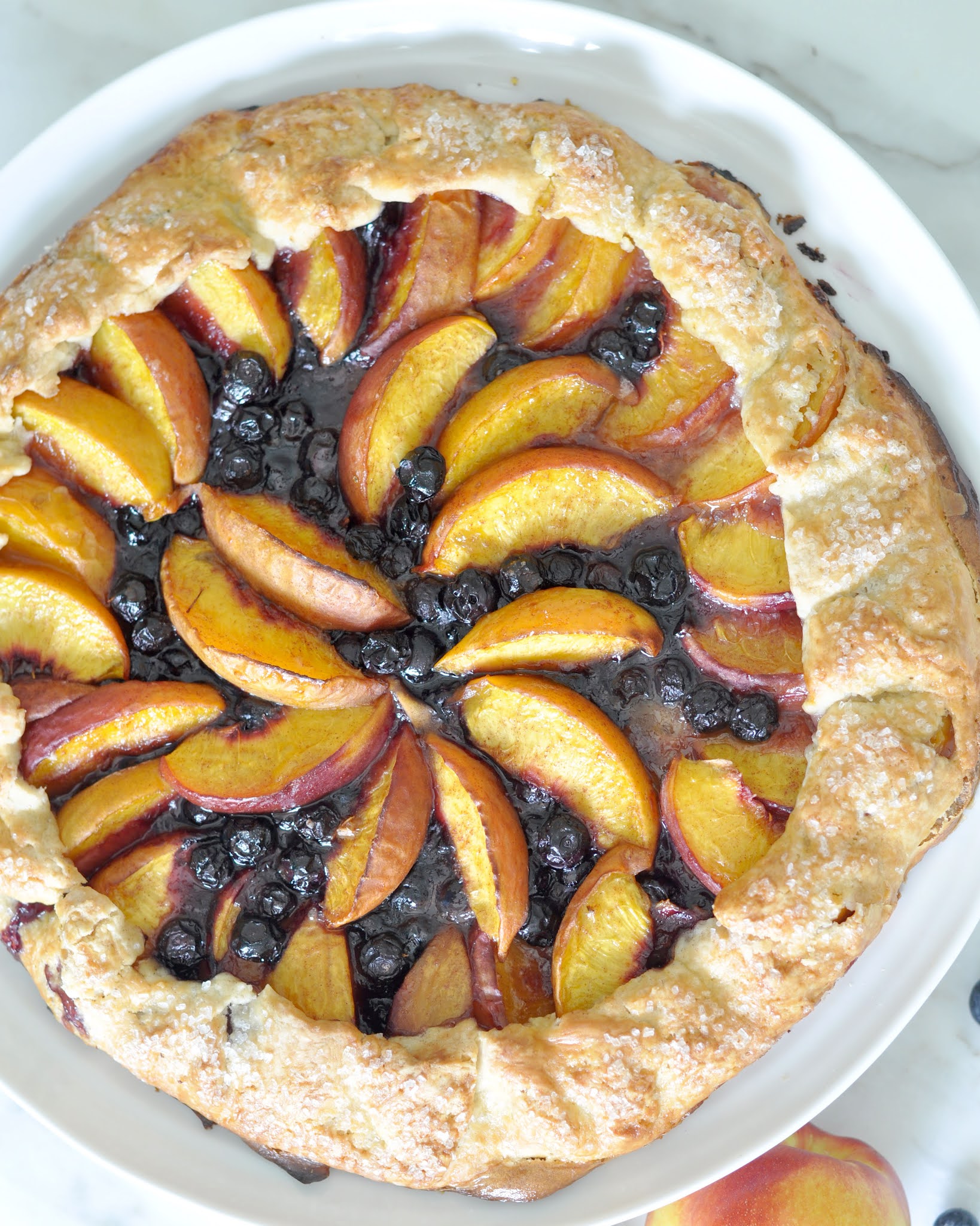 Cooking with Manuela: Peach and Blueberry Rustic Crostata (Galette)
