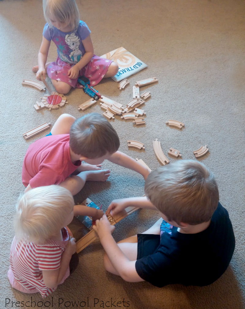Space Theme Train Tracks & Old Tracks, New Tricks | Preschool Powol Packets