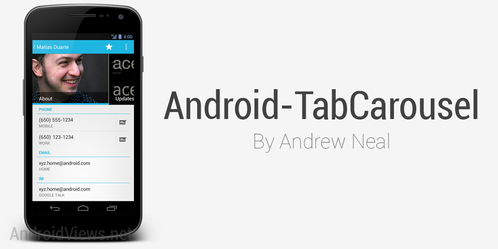 AndroidLibraries: Tab Carousel Library