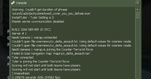 COMANDOS - CONSOLA de CS 1.6