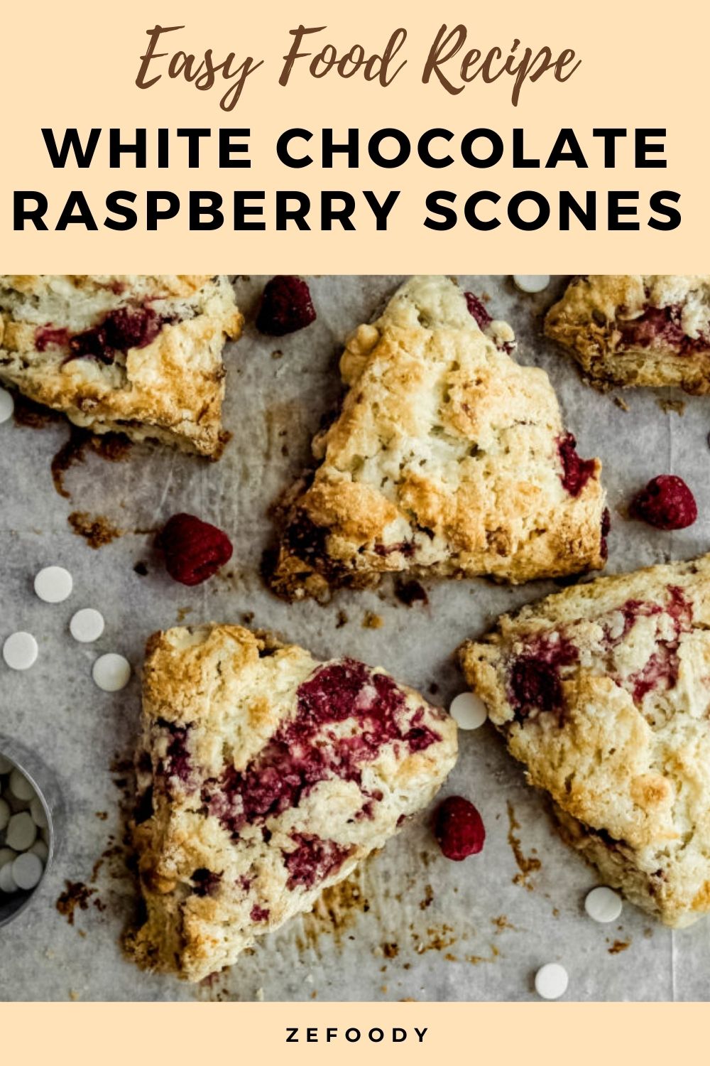 Easy White Chocolate Raspberry Scones recipe