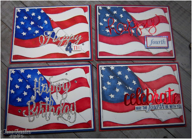 ToniStamps: Celebrate America - Flag cards