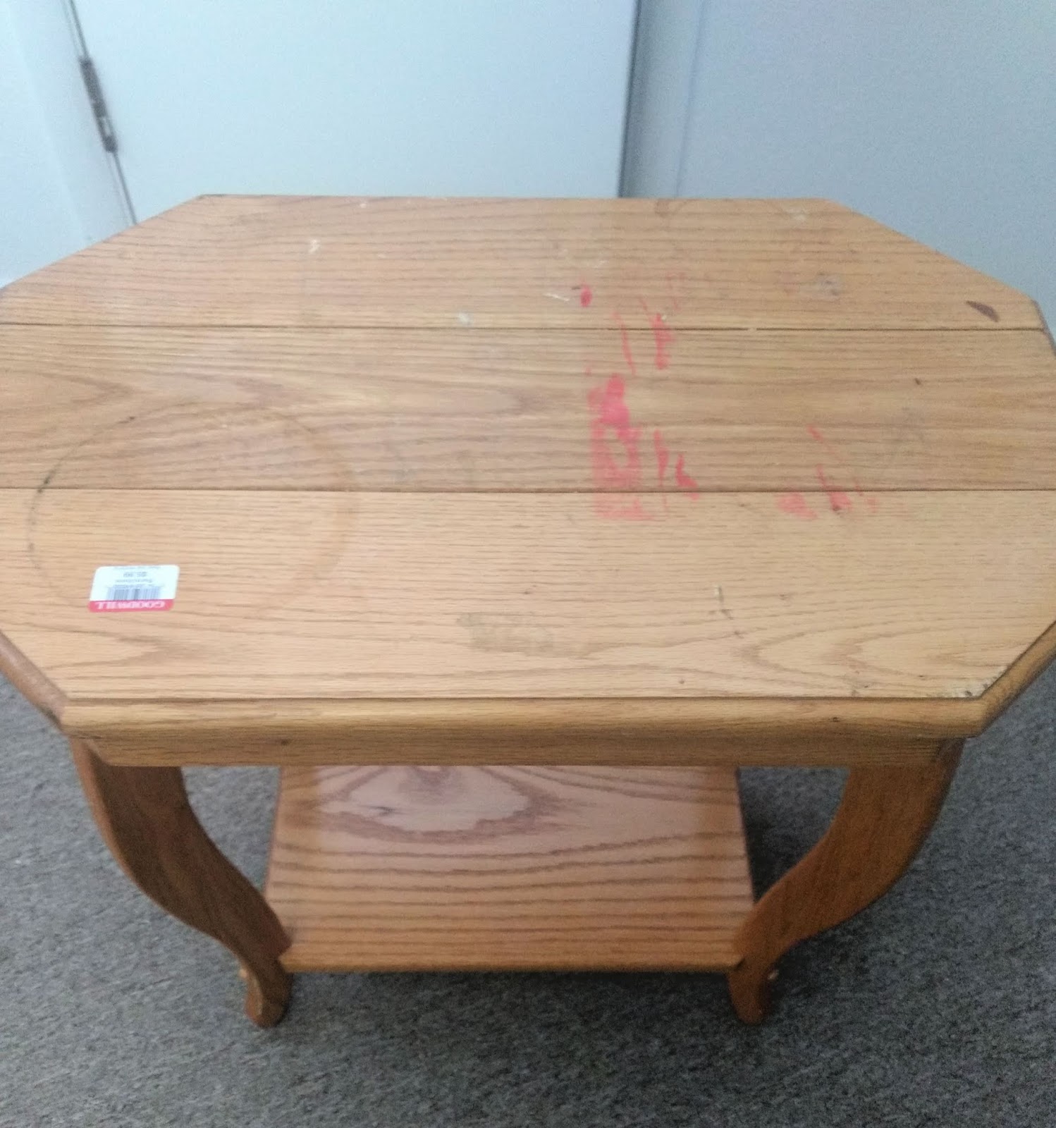 Beyond The Picket Fence: Thrifty Thursday Side Table Makeover